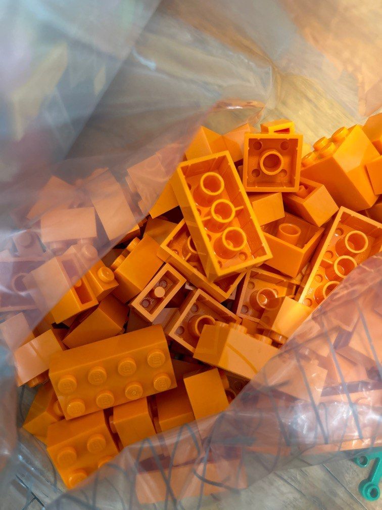 Lego orange bricks, Hobbies & Toys, Toys & Games on Carousell
