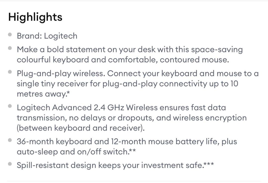 Logitech Wireless Keyboard And Mouse K240 Computers And Tech Parts And Accessories Computer