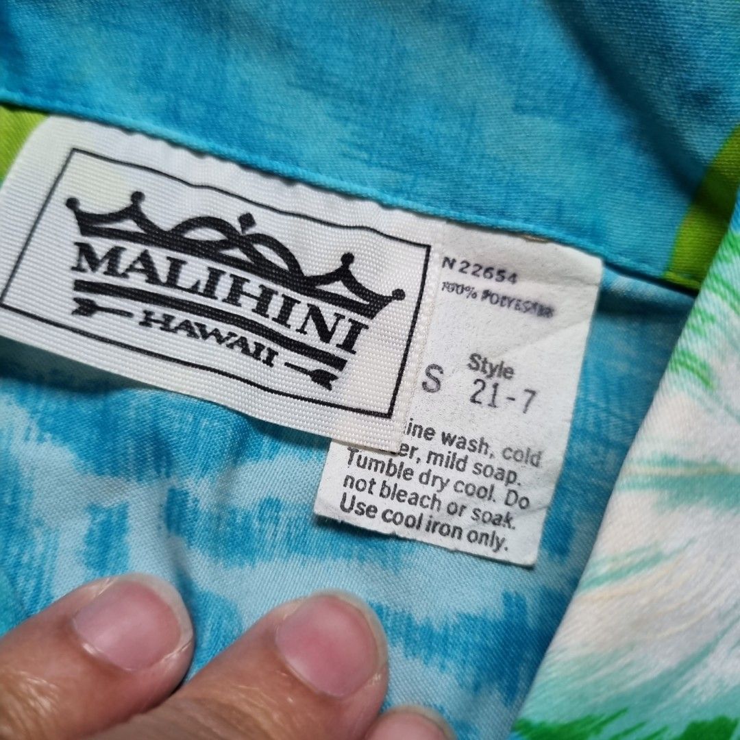 MALIHINI Kemeja Pria Lengan Pendek Pantai Hawaii Aloha Style Size Small ...