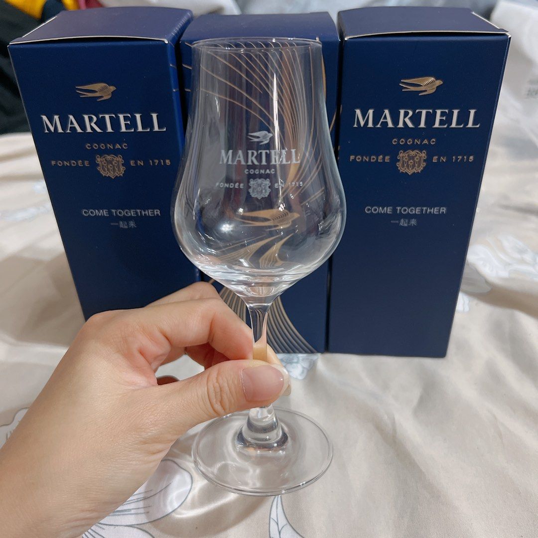 Martell Cognac Stemmed Tulip Glass, Food & Drinks, Alcoholic Beverages ...