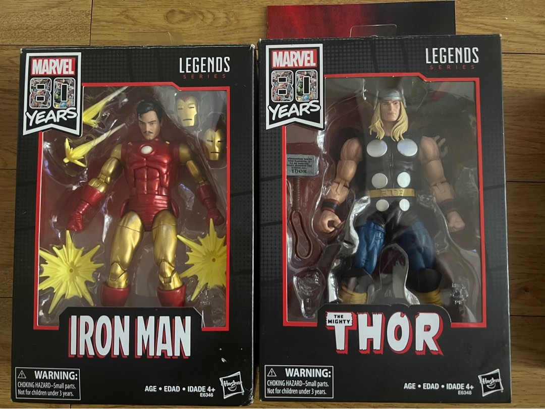 Marvel legends Thor 80 years x Marvel legends iron man 80 years, 興趣及遊戲 ...