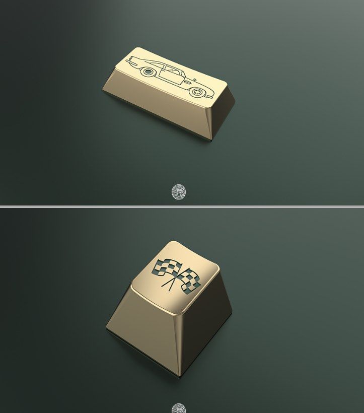 Monokei British Racing Green Brass Artisan Keycap GMK, Computers & Tech ...