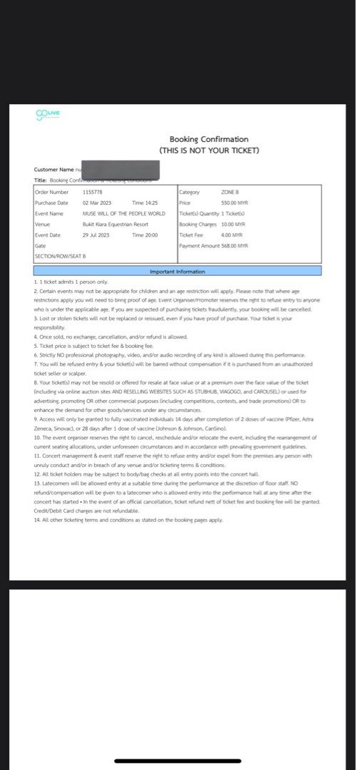 MUSE LIVE IN KL, Tickets & Vouchers, Event Tickets on Carousell