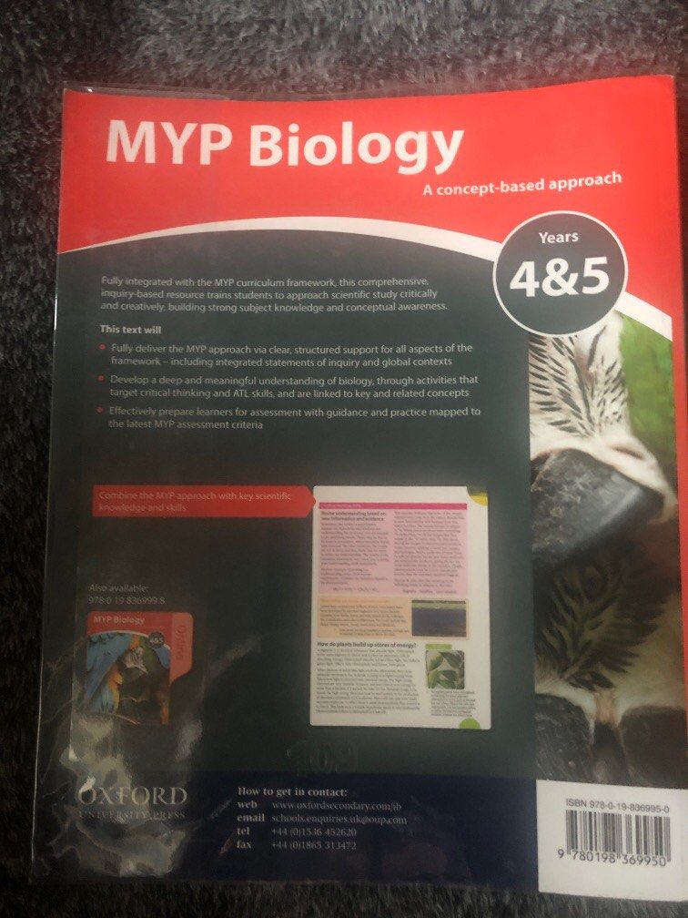 MYP Biology Years 4&5, Hobbies & Toys, Books & Magazines, Textbooks on ...