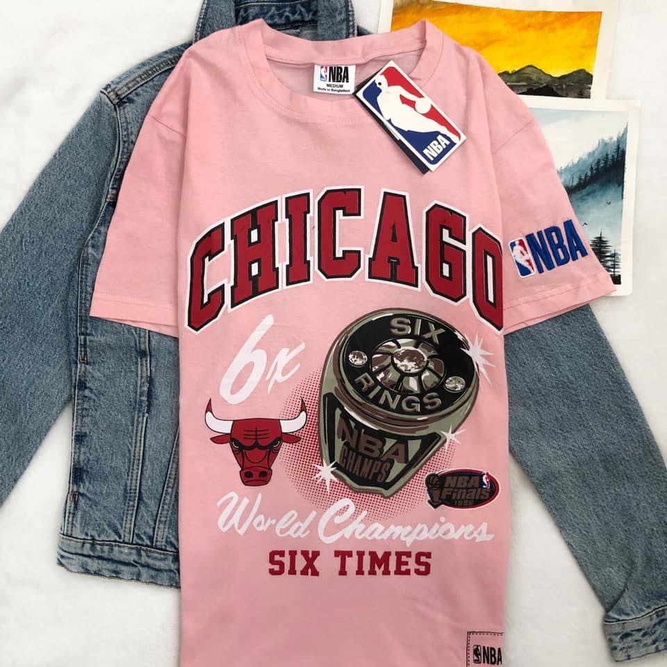 NBA/NFL CHICAGO BULLS PINK OVERSIZED SHIRT, Women's Fashion, Tops ...