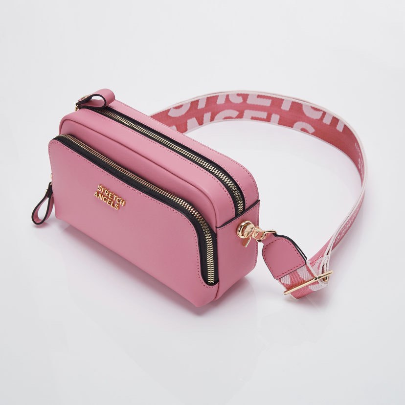 Stretch Angels PANINI Metal Logo Camera Bag (Pink), Women's Fashion ...