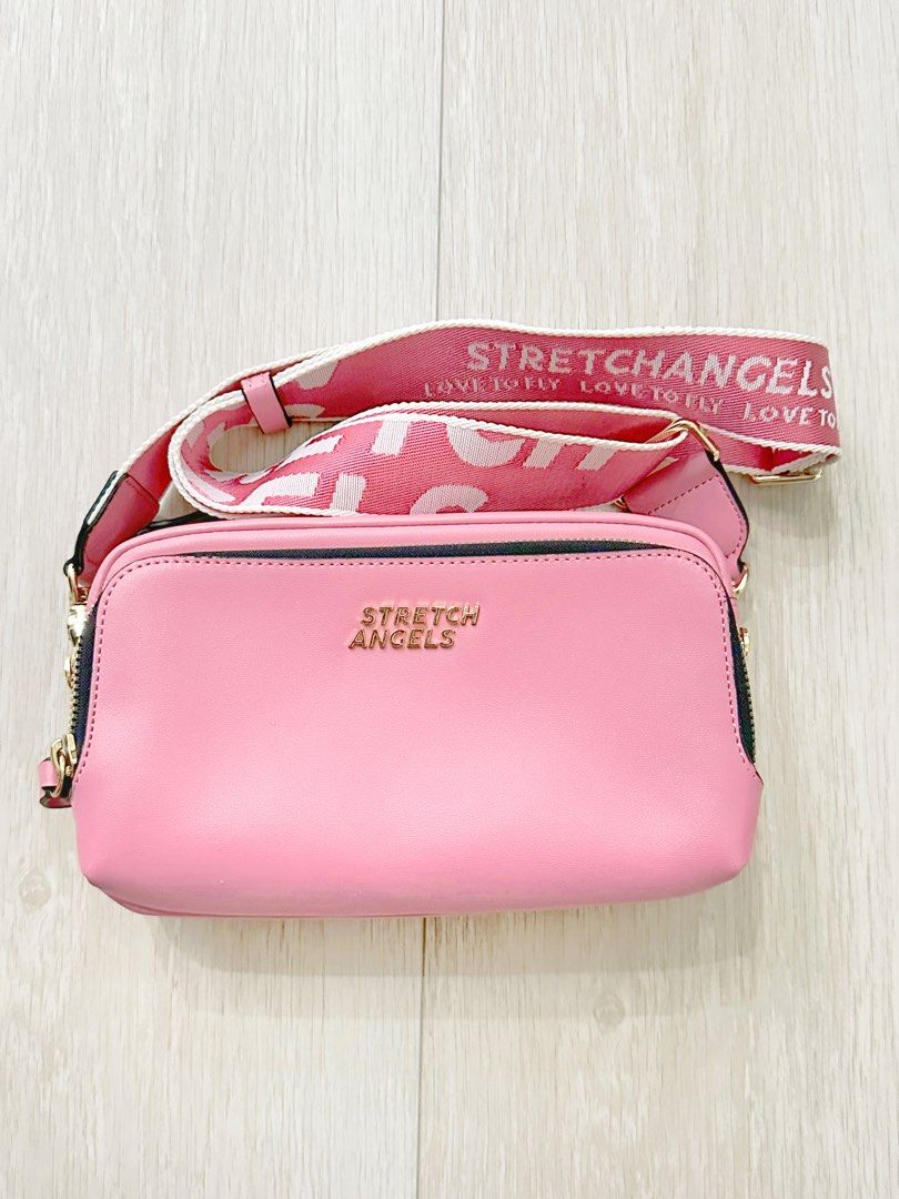 Stretch Angels PANINI Metal Logo Camera Bag (Pink), Women's Fashion ...