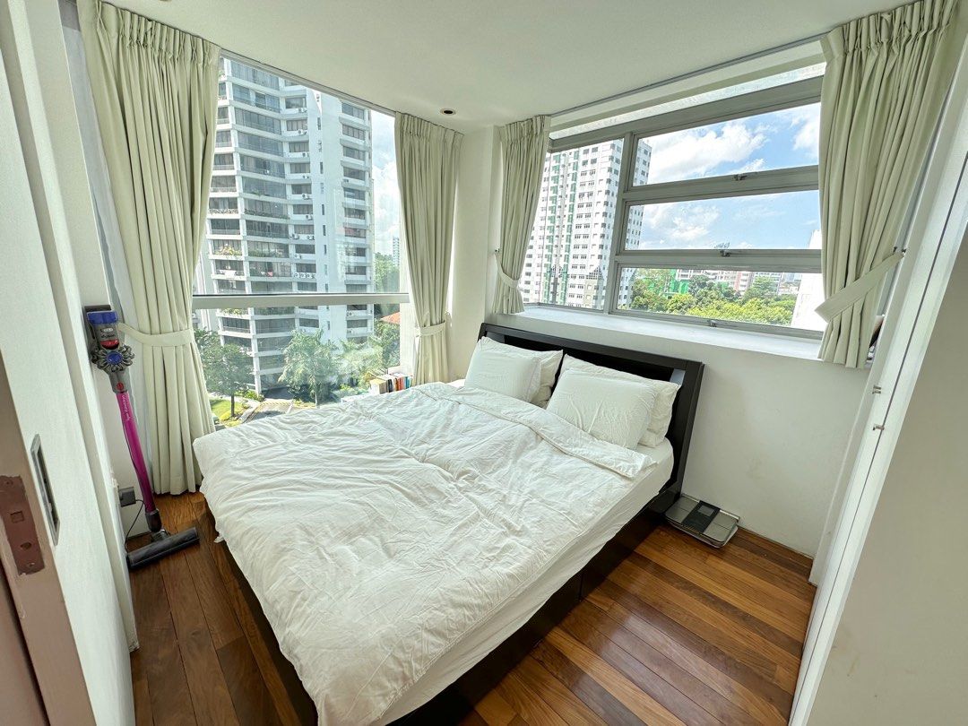 Nitori Queen size bed with Sealy double mattress - includes 2 drawers ...