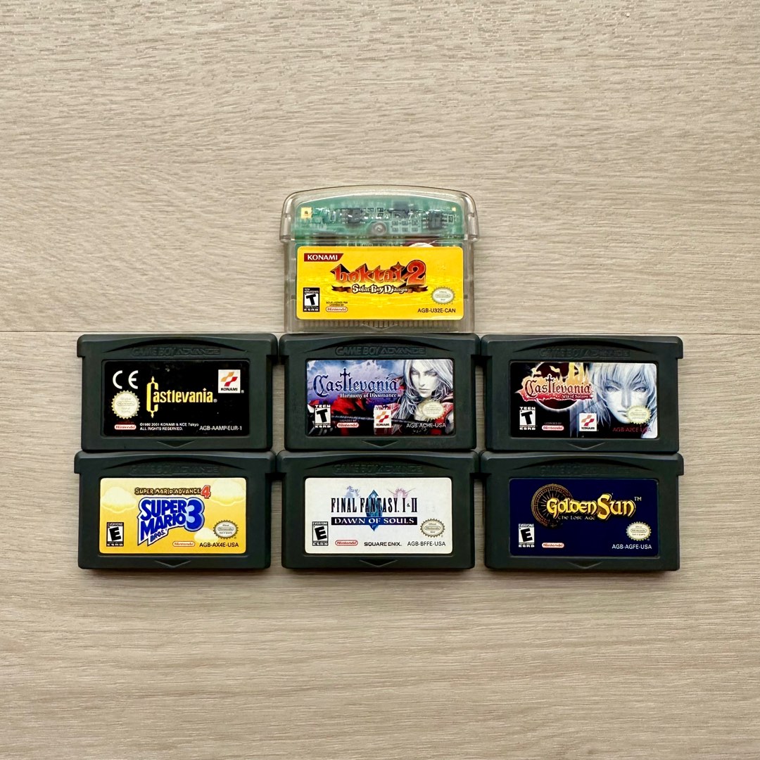 Gameboy Advance Bundle (Boktai, Castlevania, Final Fantasy), Video ...