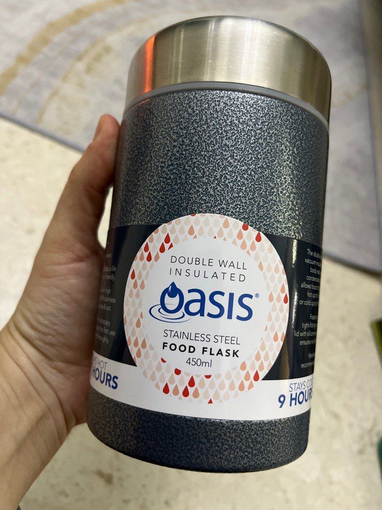 Oasis food flask stainless steel 450ml, Everything Else on Carousell