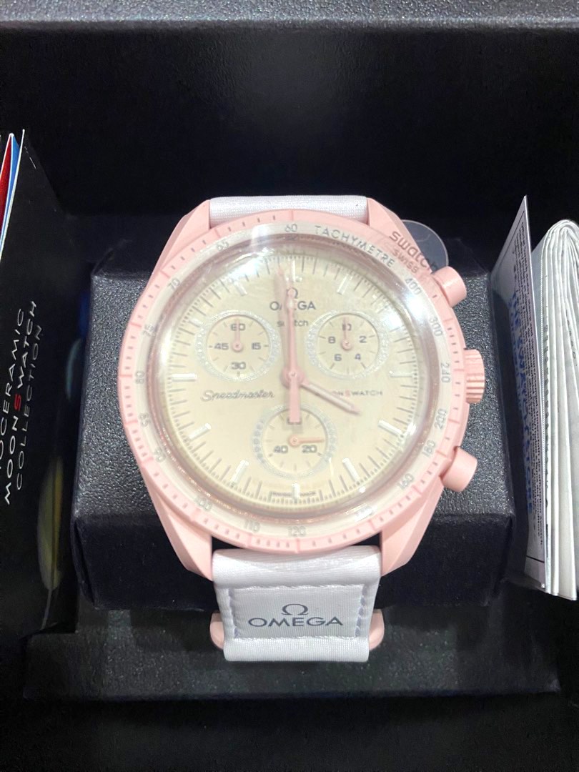 Omega Swatch Watch in Pink (OOS and Limited Edition), Women's Fashion ...
