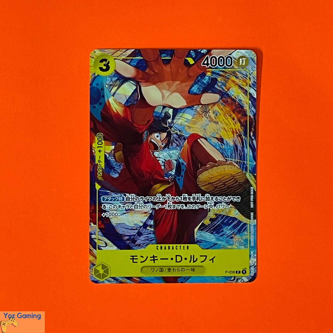 One Piece Japanese TCG Saikyo Jump Luffy Promo, Hobbies & Toys, Toys ...