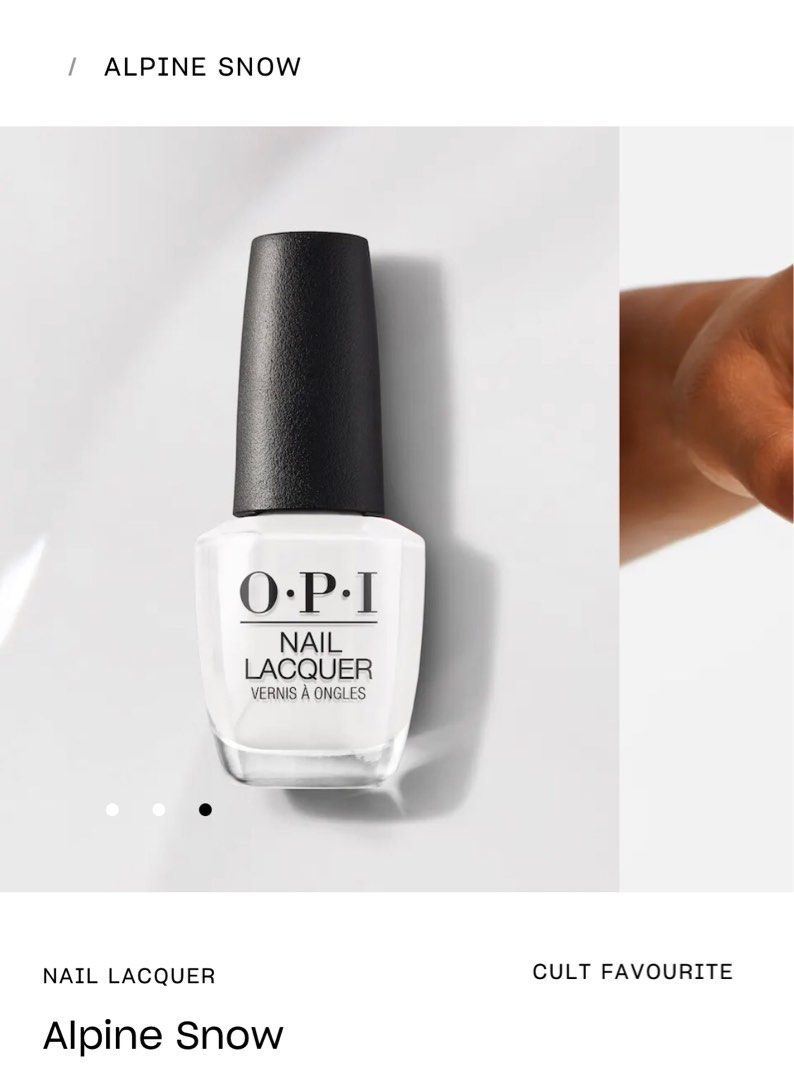 opi white nail polish, Beauty & Personal Care, Hands & Nails on Carousell