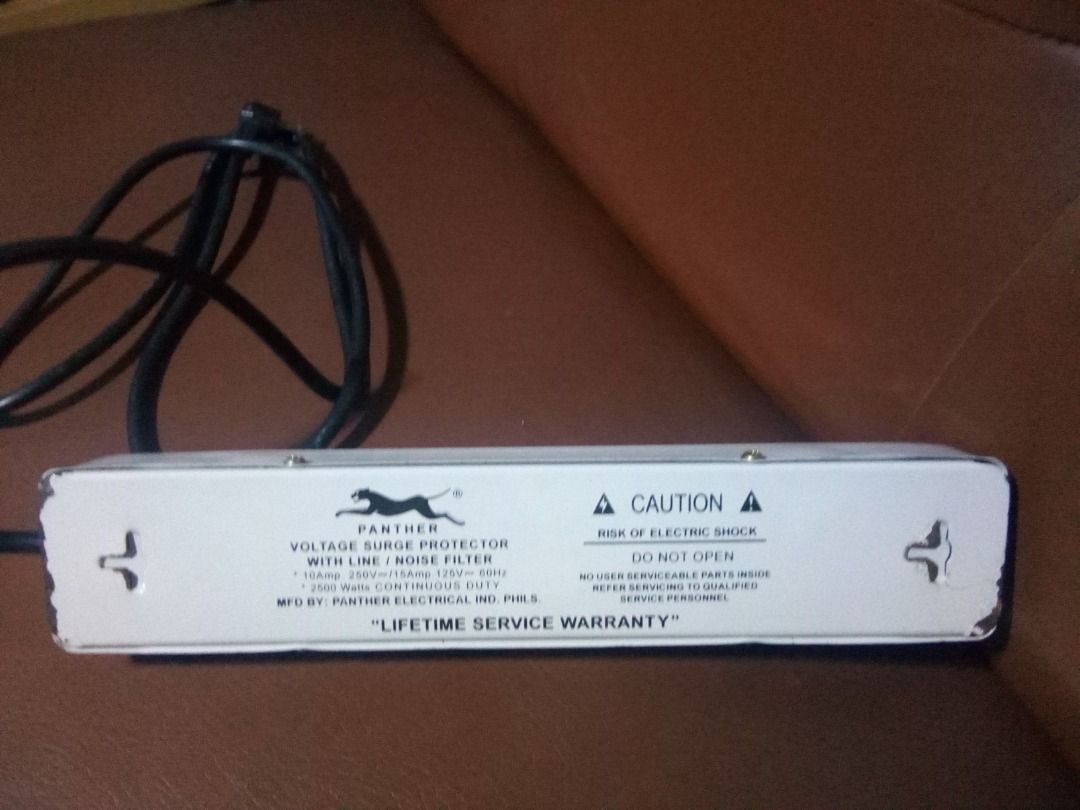 Panther Extension Cord (Heavy Duty/1.75Meters) Voltage Surge Protection ...