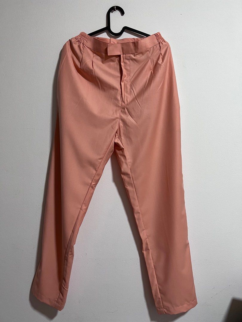 Peach teluk blanga, Men's Fashion, Muslim Wear, Baju Melayu on Carousell