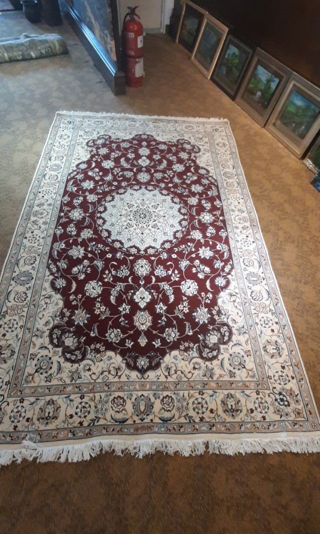Persian Nain signature carpet, Furniture & Home Living, Home Decor ...