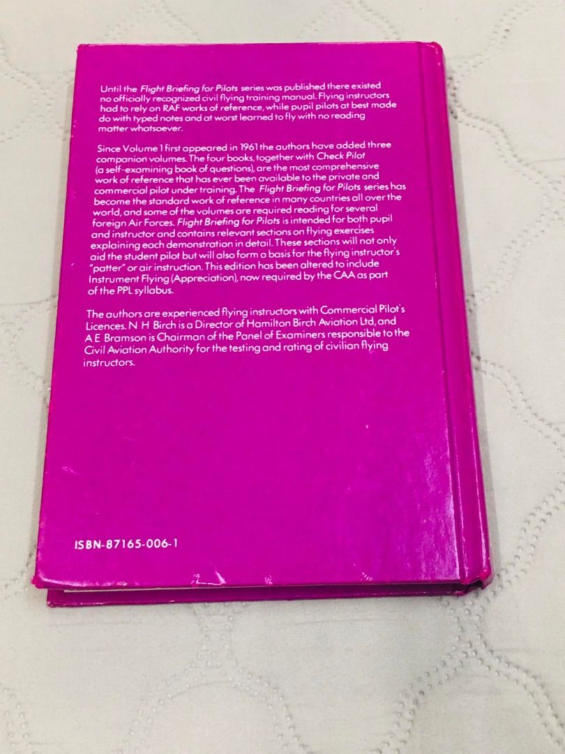 Pilot Book - Flight Briefing For Pilots (Hard bound), Hobbies & Toys ...