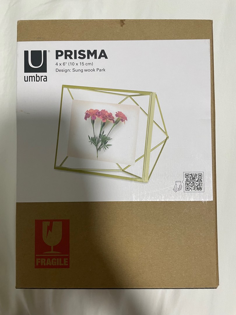 Prisma Rectangle Photo Display - Brass, Furniture & Home Living, Home ...