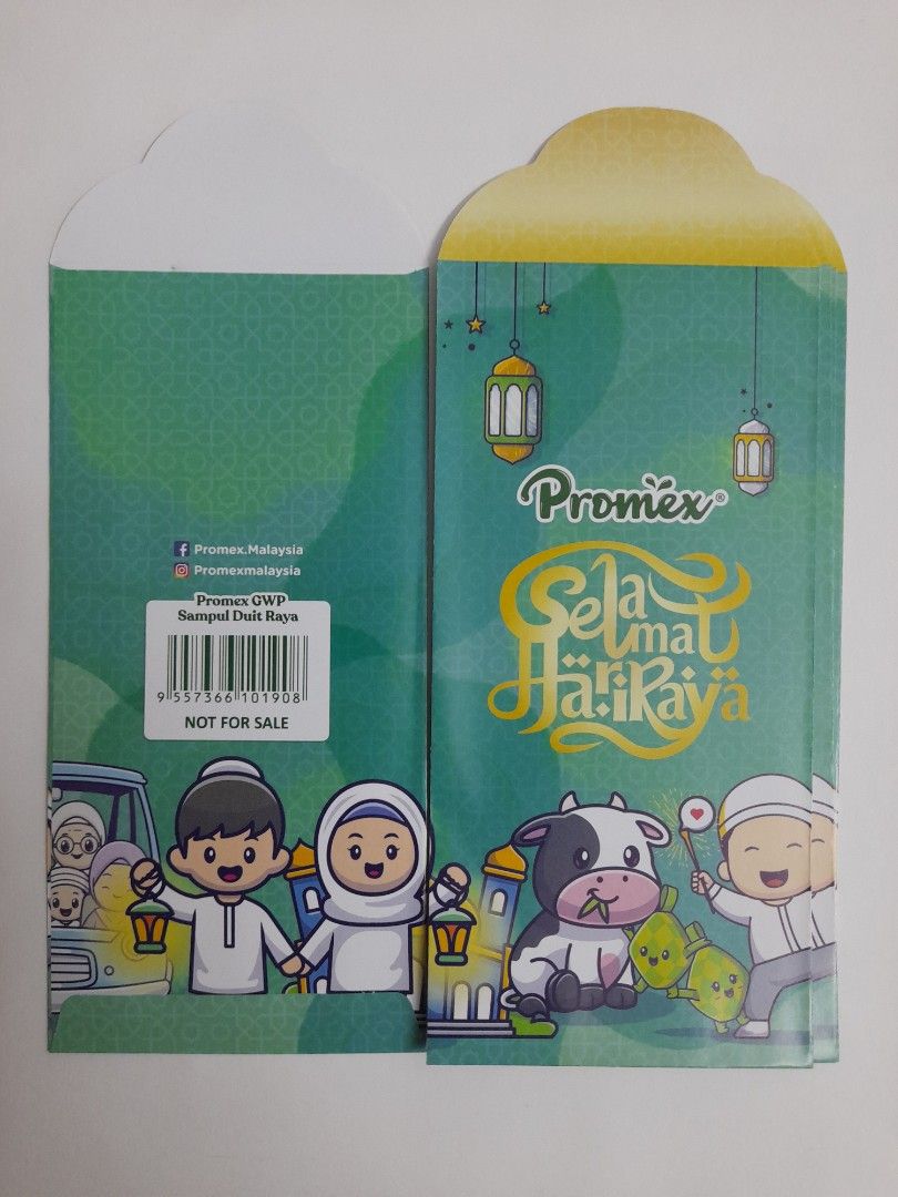 Promex Selamat Hari Raya Sampul Duit Raya 5 Pieces Set, Hobbies & Toys ...