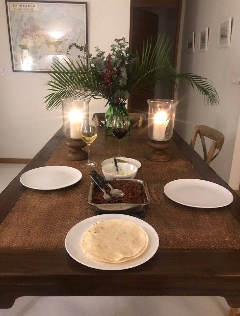 Rattan Dining Table and Taylor B Chairs, Furniture & Home Living ...