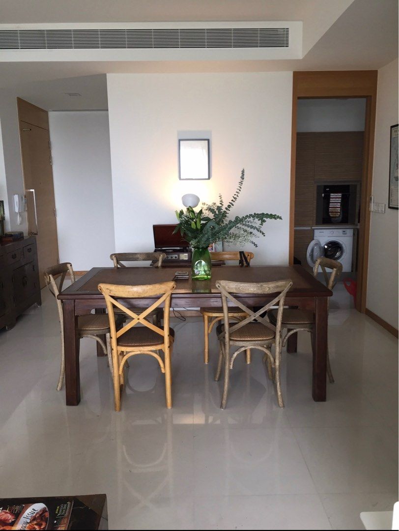 Rattan Dining Table and Taylor B Chairs, Furniture & Home Living ...