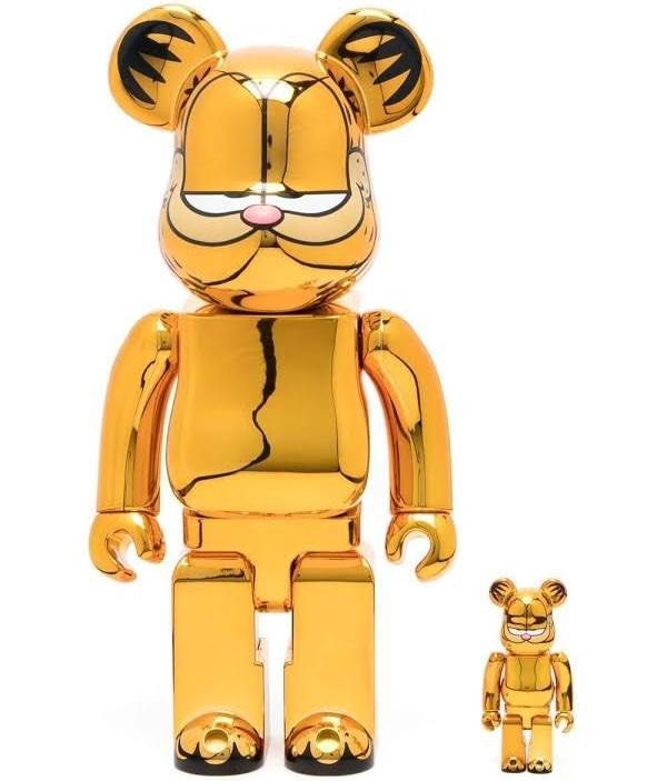 Ready Stock Garfield Bearbrick Chrome Ver 400% 100%, Hobbies & Toys ...