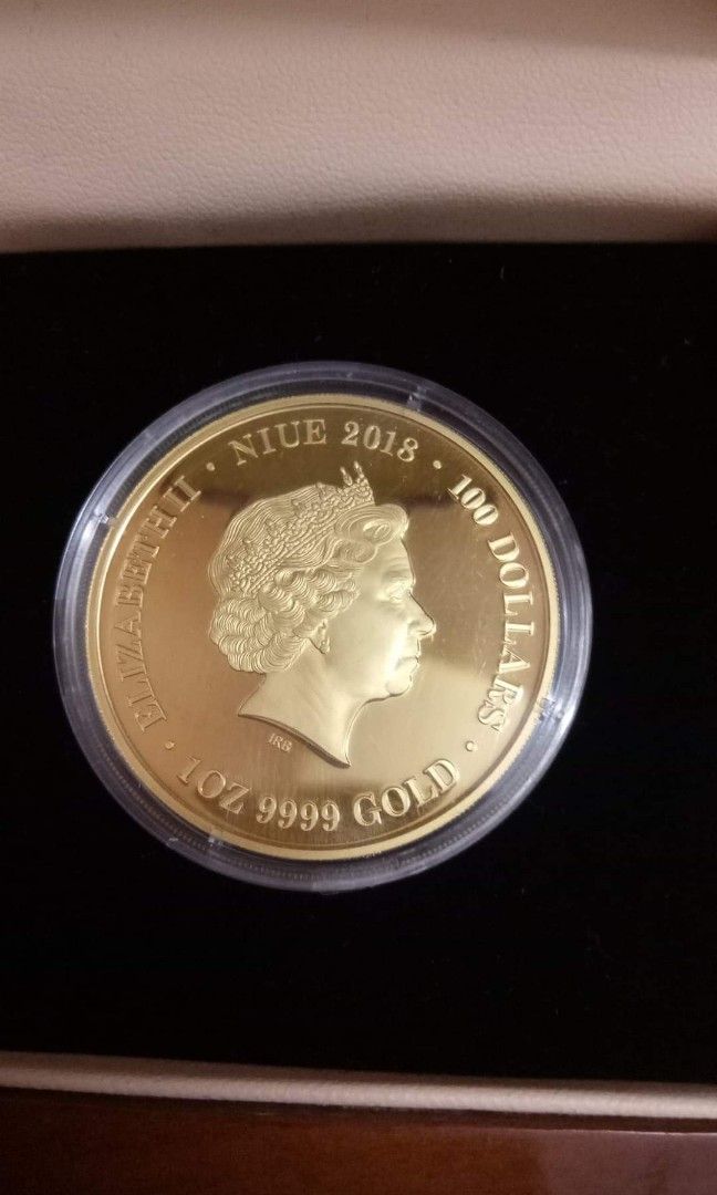 REDBACK SPIDER Deadly Dangerous 1 Oz Gold Coin 100$ Niue 2018, Hobbies ...