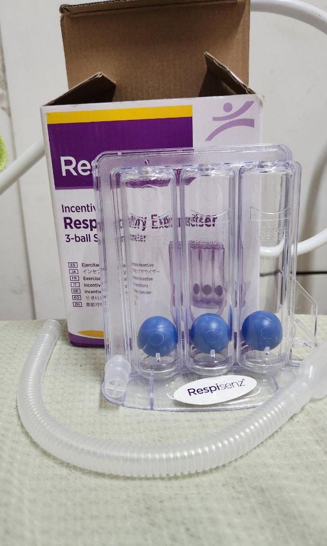 Respisenz Respiratory Exerciser 3 ball spirometer on Carousell