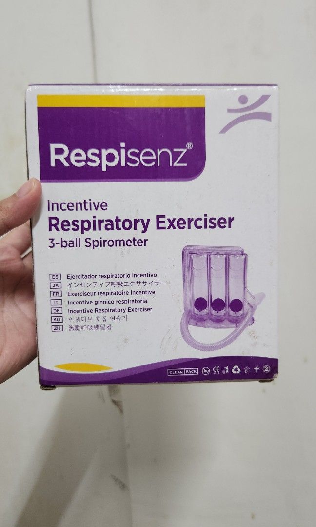 Respisenz Respiratory Exerciser 3 ball spirometer on Carousell