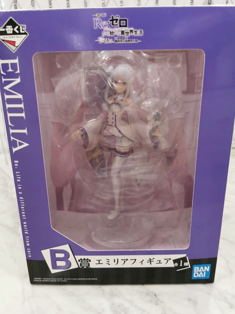 Re:Zero Emilia figure, Hobbies & Toys, Memorabilia & Collectibles, Fan ...