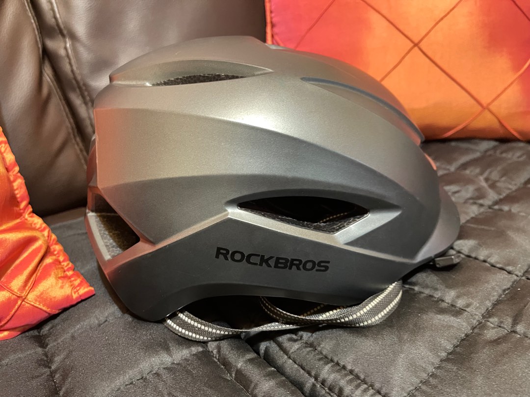 Rockbros bike helmet Titanium (used), Motorbikes, Motorbike Parts ...