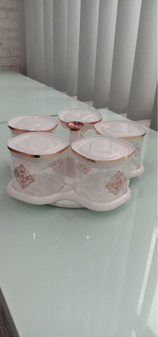 Rotating acrylic food canister, Furniture & Home Living, Kitchenware ...