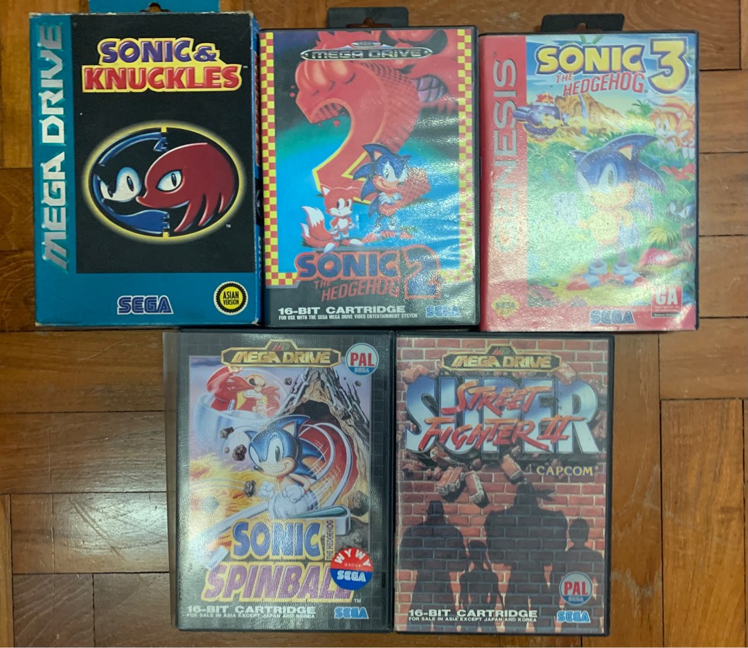 Sega Genesis/Mega Drive Retro Games lot (Sonic and Street Fighter ...