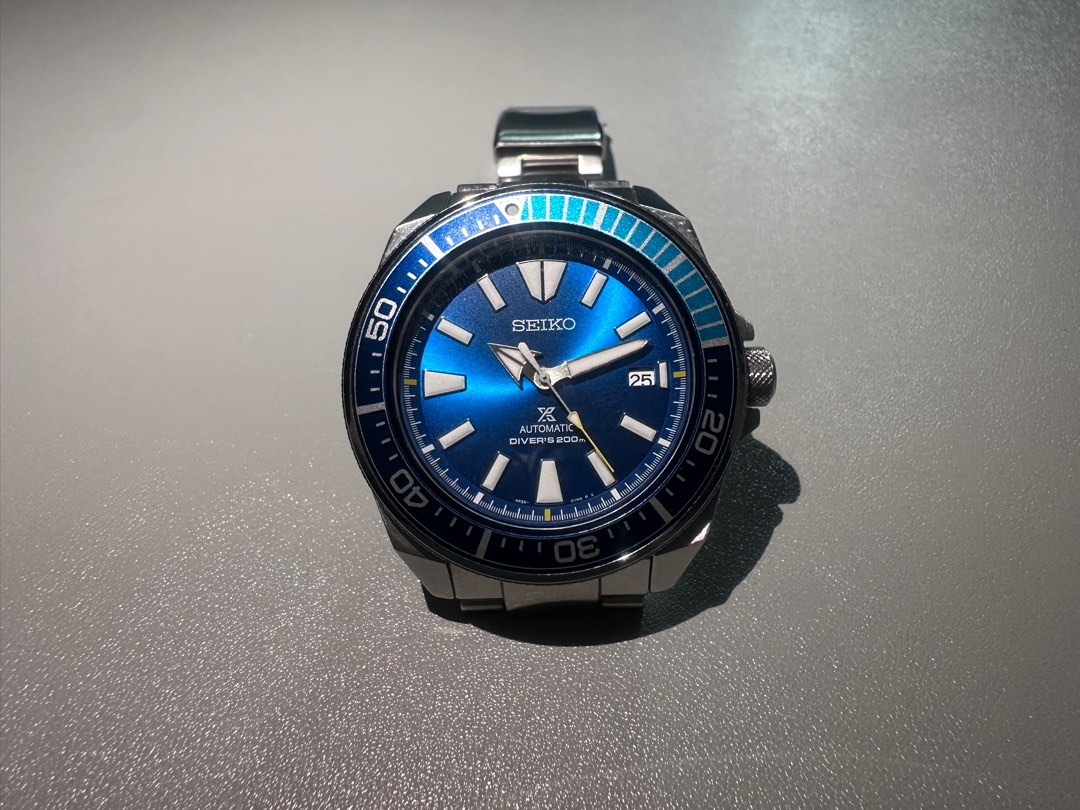 Seiko Blue Lagoon Prospex Samurai (SRPB09), Men's Fashion, Watches ...