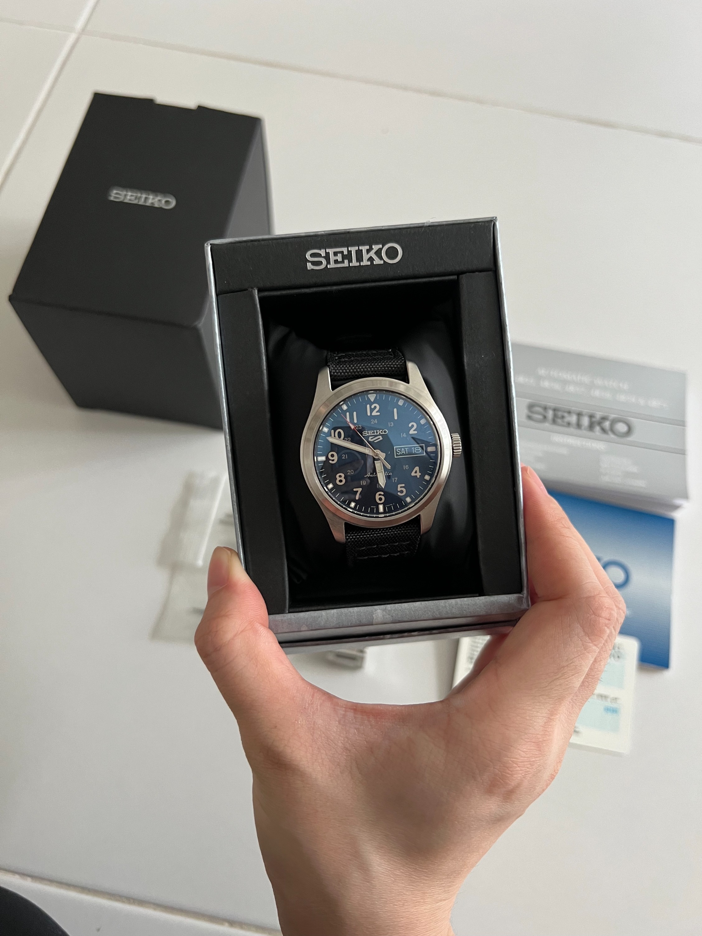 SEIKO SRPG29K1 DARK BLUE PILOT WATCH ( MOD TO SAPPHIRE GLASS), Luxury ...