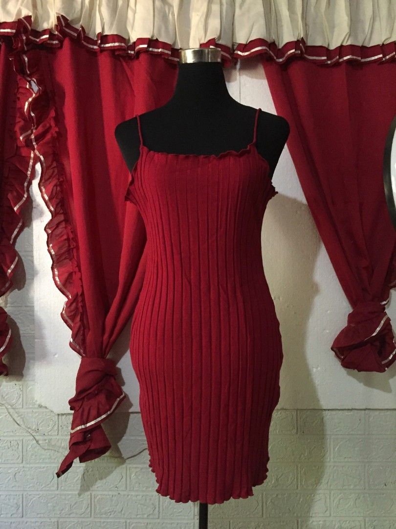 Shein red bodycon dress on Carousell