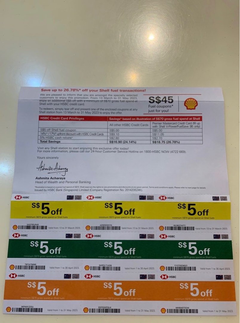 Shell petrol vouchers, Tickets & Vouchers, Vouchers on Carousell