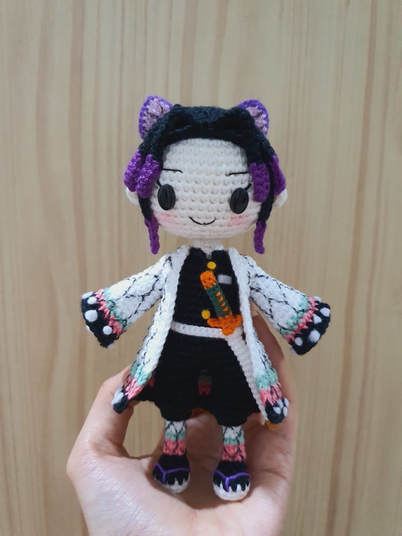 Shinobu Kocho Demon Slayer Kimetsu No Yaiba Anime Handmade Crochet Doll ...