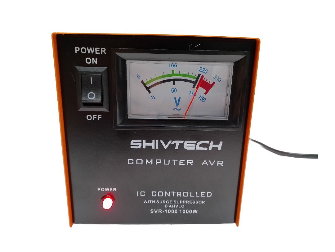 SHIVTECH AVR SVR-1000, IC CONTROLLED with SURGE SUPRESSOR, 1000W 110V ...