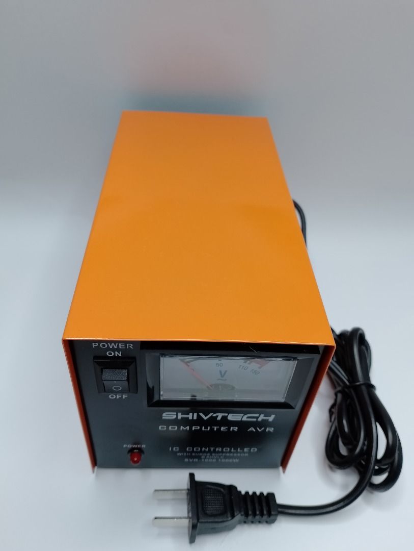SHIVTECH AVR SVR-1000, IC CONTROLLED with SURGE SUPRESSOR, 1000W 110V ...
