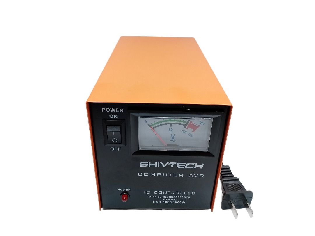 SHIVTECH AVR SVR-1000, IC CONTROLLED with SURGE SUPRESSOR, 1000W 110V ...