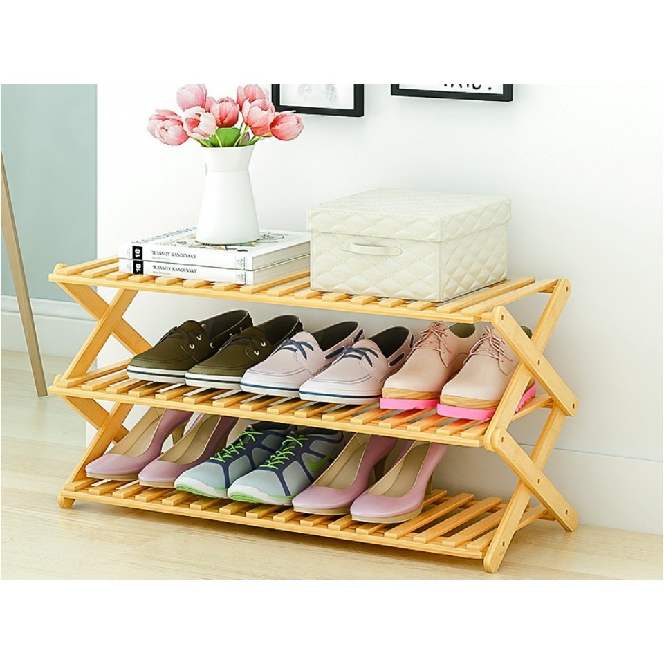 Shoe Rack/Folding Fower Rack/Multi-layer Bamboo Shoe Rack/Folding Shoe ...