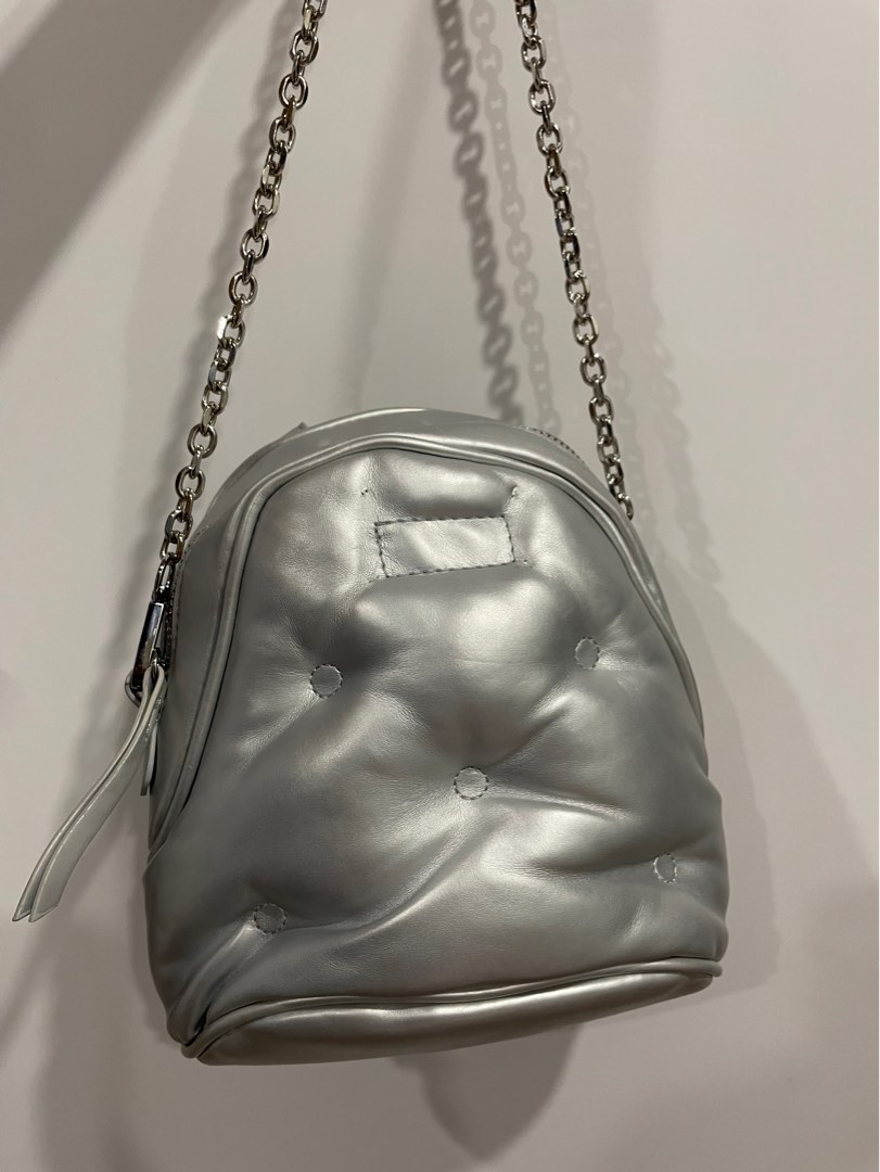 Silver Puff Cross-body Bag, Women's Fashion, Bags & Wallets, Cross-body ...
