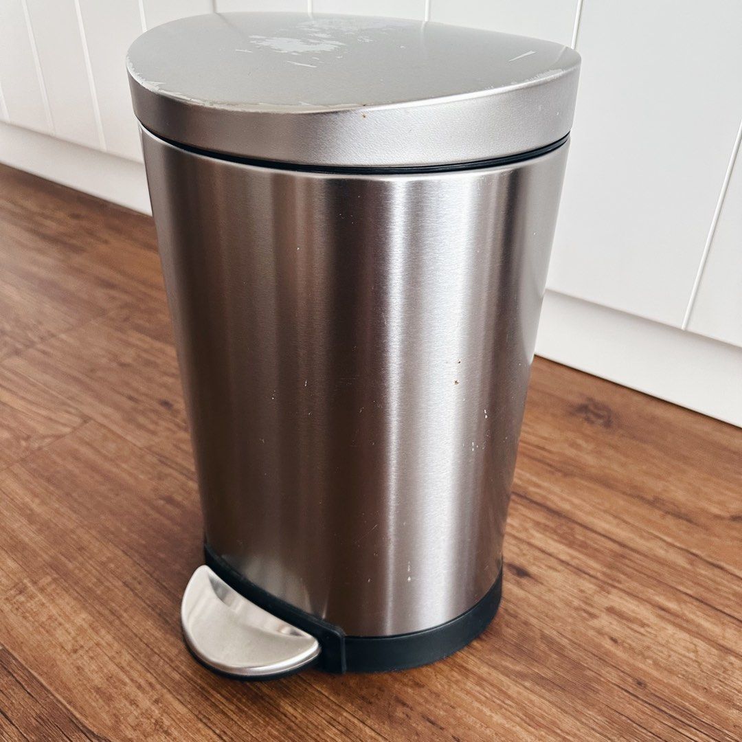 Simple Human Step Trash Bin, Furniture & Home Living, Cleaning ...