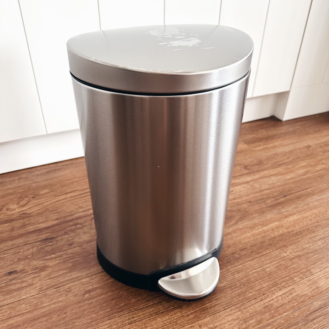 Simple Human Step Trash Bin, Furniture & Home Living, Cleaning ...
