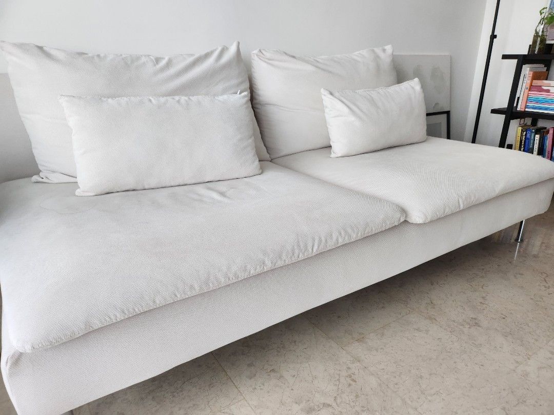 Soderhamn IKEA Cream-coloured 3-seater sofa, Furniture & Home Living ...