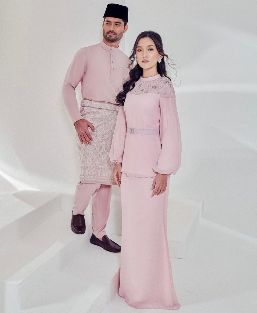 Soft Pink Baju Kurung, Women's Fashion, Muslimah Fashion, Baju Kurung ...