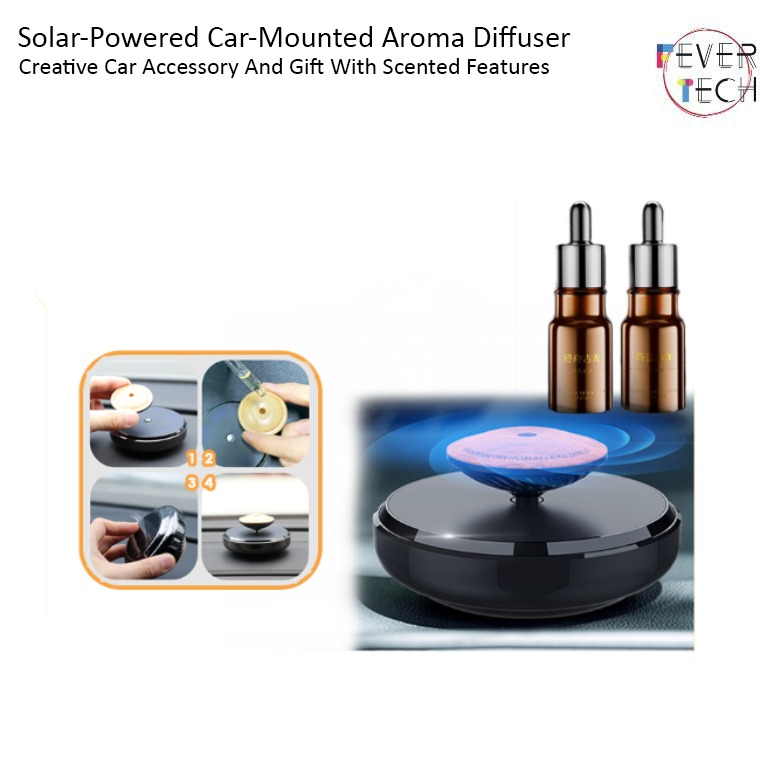 Solar-Powered Car-Mounted Aroma Diffuser With Floating And Rotating ...