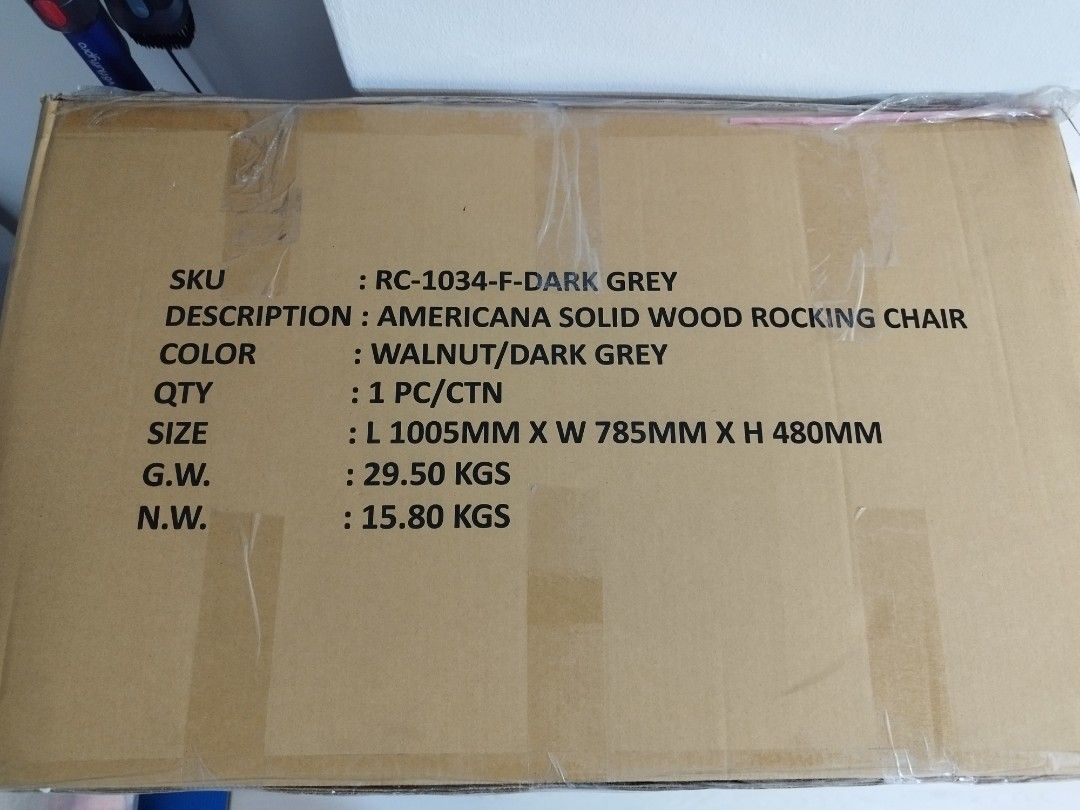 Solid Wood Rocking Chair (Picket&Rail), Furniture & Home Living ...