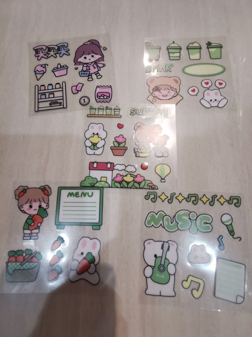 Stickers botol gambar tempel, Buku & Alat Tulis, Alat Tulis di Carousell